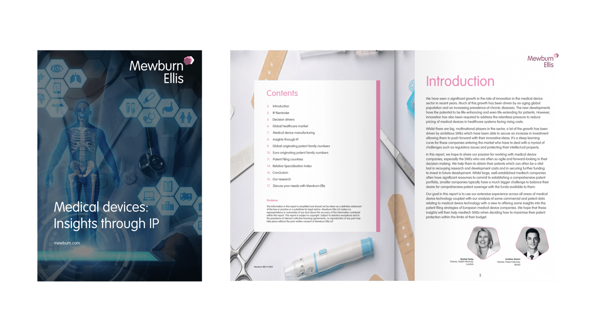 Medical devices: Insights through IP - new report 2024